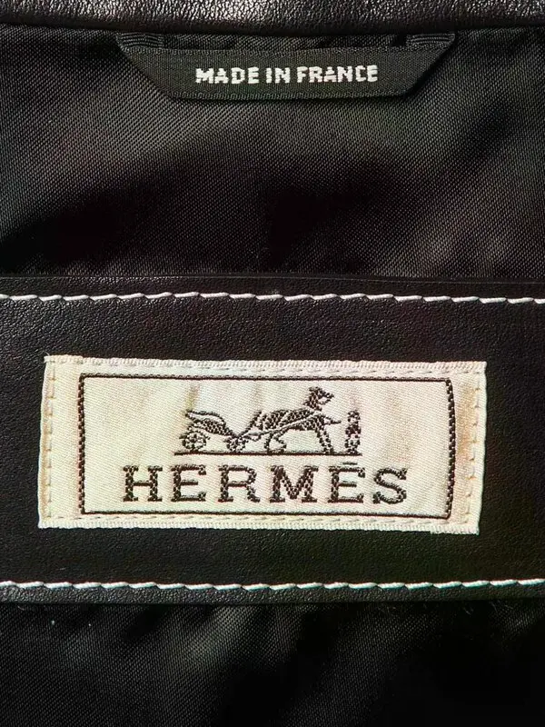 Hermès Leather Paneled Jacket