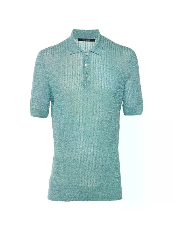 Tagliatore Wavy-knit Polo Shirt