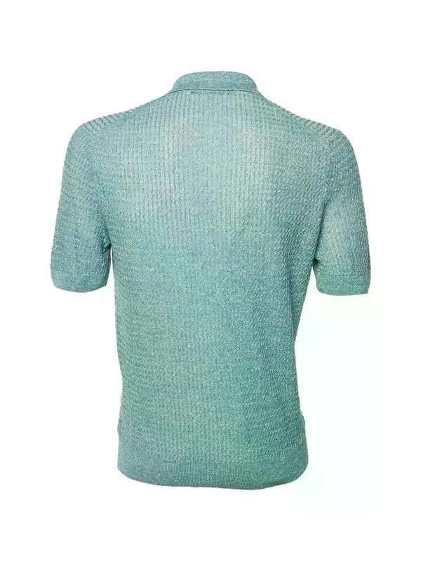 Tagliatore Wavy-knit Polo Shirt