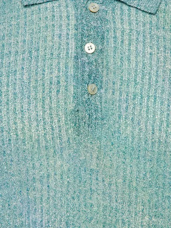Tagliatore Wavy-knit Polo Shirt