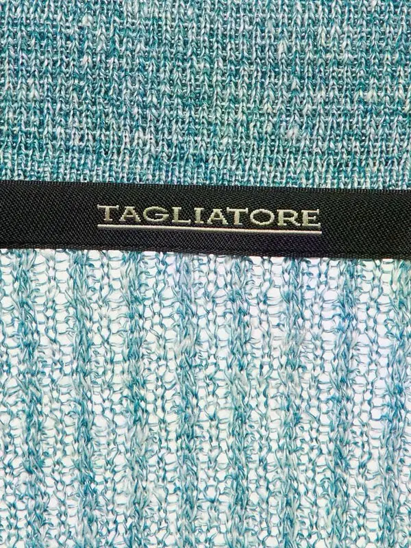 Tagliatore Wavy-knit Polo Shirt