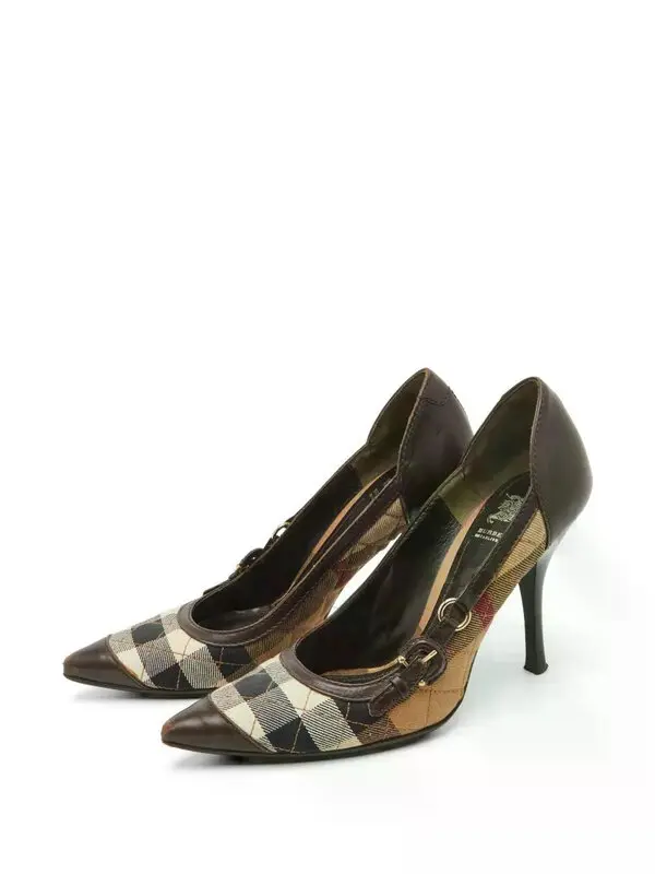 Burberry Check Canvas Pointed-toe Pumps