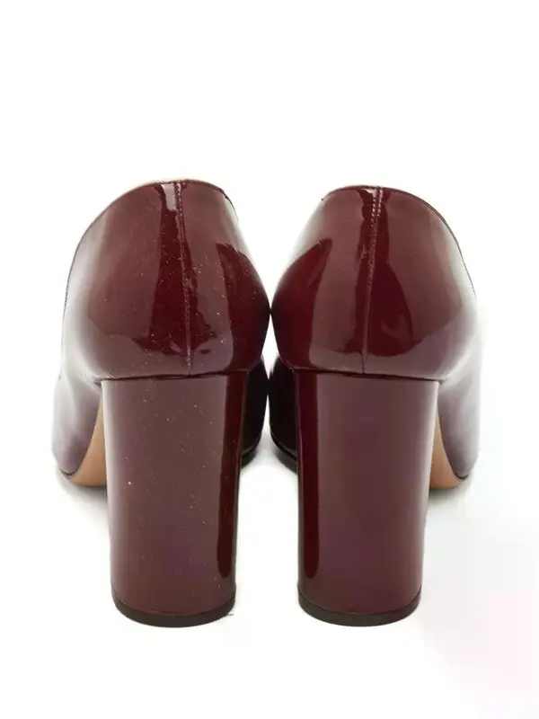 FERRAGAMO Burgundy Patent Leather Pumps