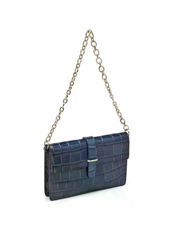 Furla Greta Croc-embossed Clutch Bag