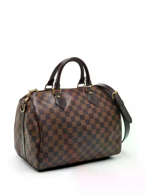 LOUIS VUITTON Speedy Bandoulière Damier Ebene Tote Bag - Brown