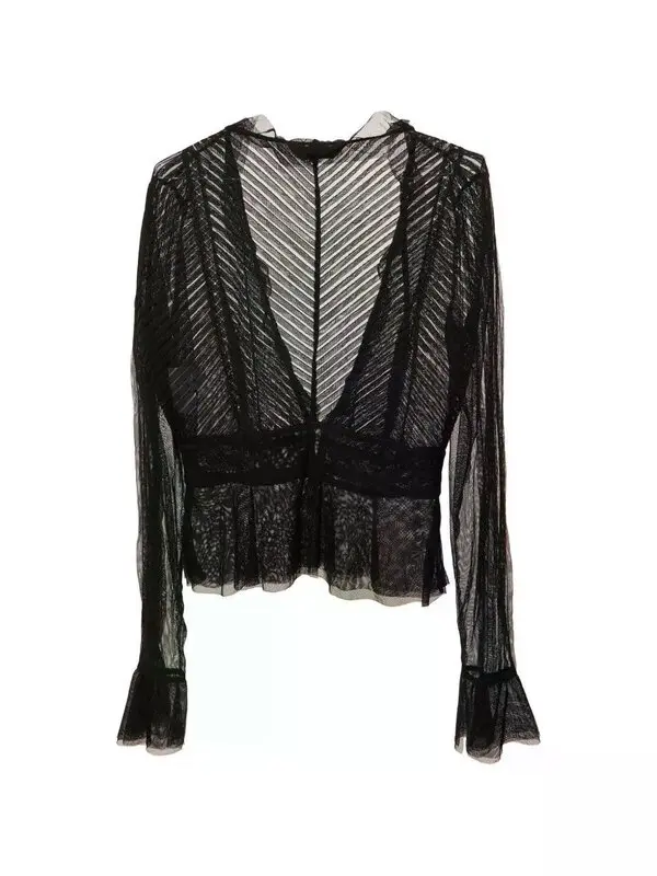 Sportmax Sheer Peplum Blouse