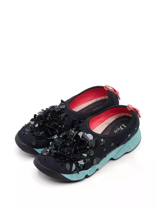 Dior Embellished Slip-on Sneakers - Black