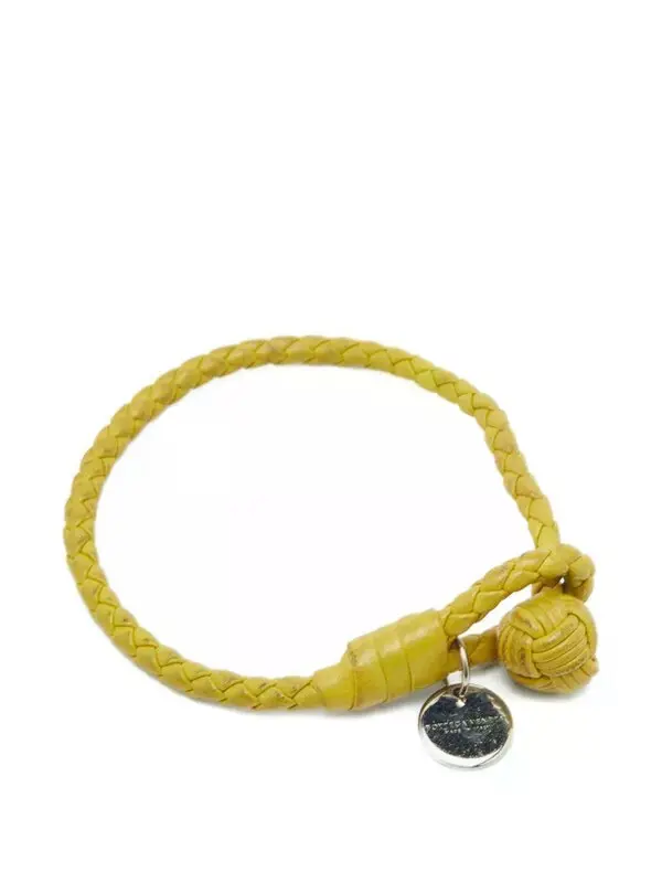 Bottega Veneta Intrecciato Knot Bracelet - Yellow