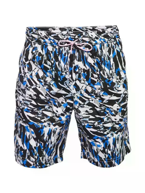 Roberto Cavalli Abstract Print Swim Shorts