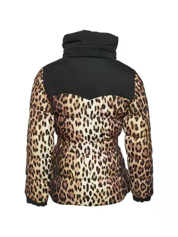Moschino Leopard Print Down Jacket