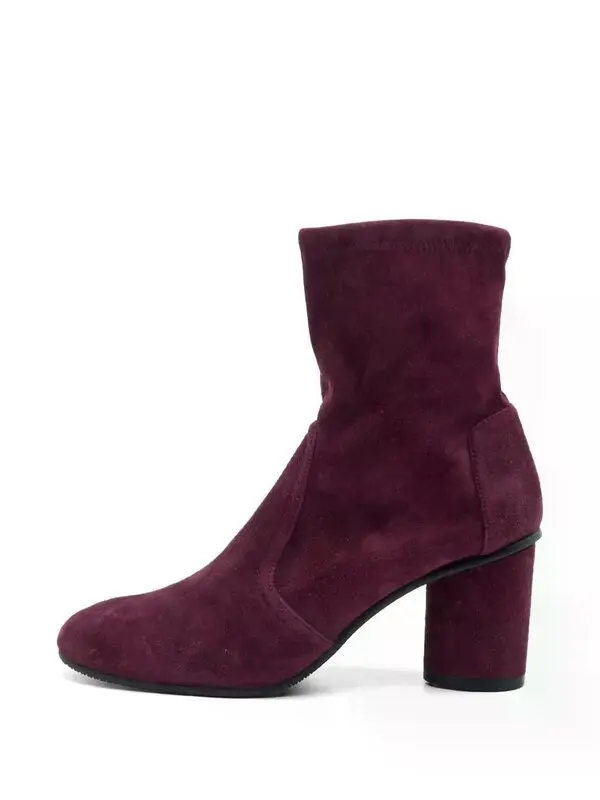 STUART WEITZMAN Suede Block-heel Boots - Purple