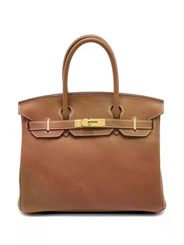 Hermès 30 Leather Tote Bag - Neutrals