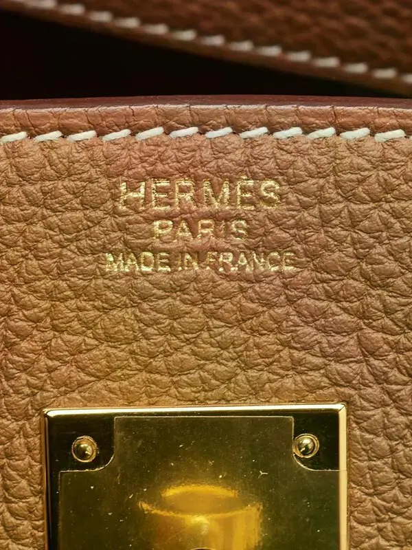 Hermès 30 Leather Tote Bag - Neutrals
