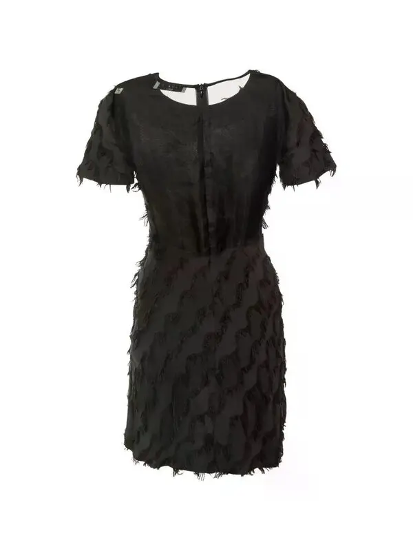 Sandro Fitted Midi Dress With Fringe Detail