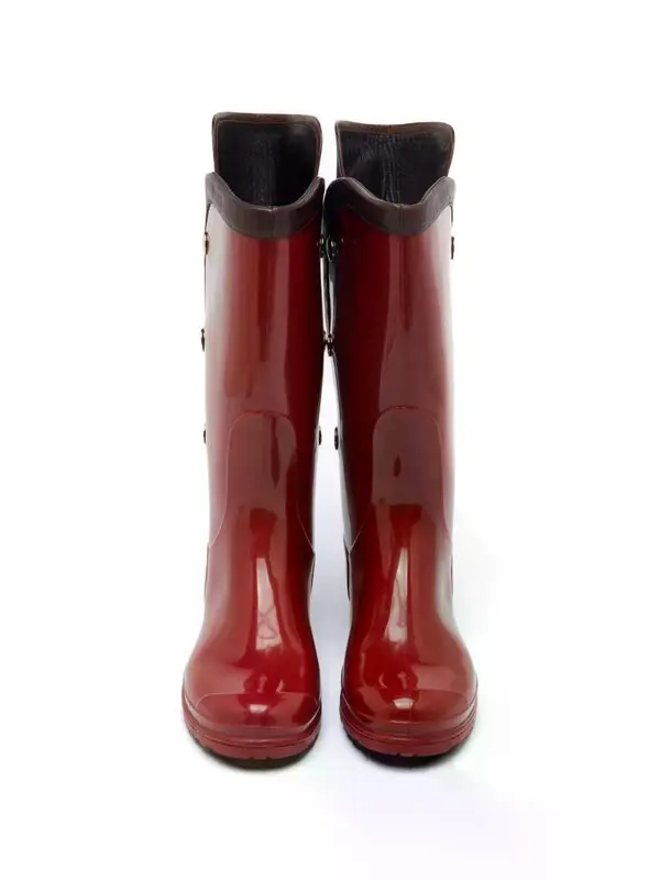 Marni Glossy Finish Button Detail Rain Boots