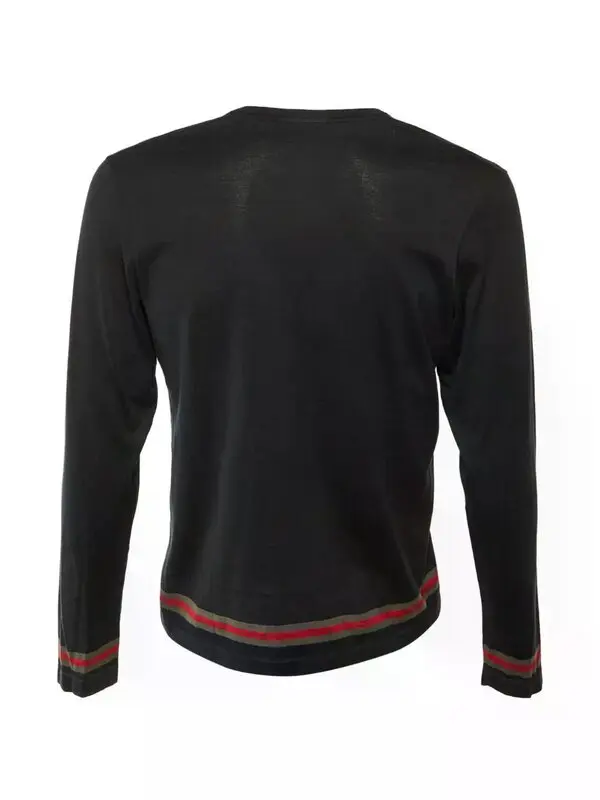 Gucci Web Stripe V-neck T-shirt