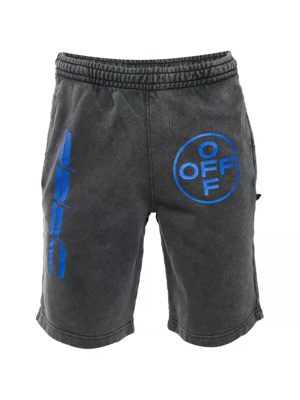 Off-White Washed Caravaggio Print Shorts