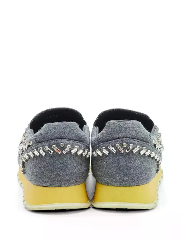 Prada Crystal-embellished Slip-on Sneakers
