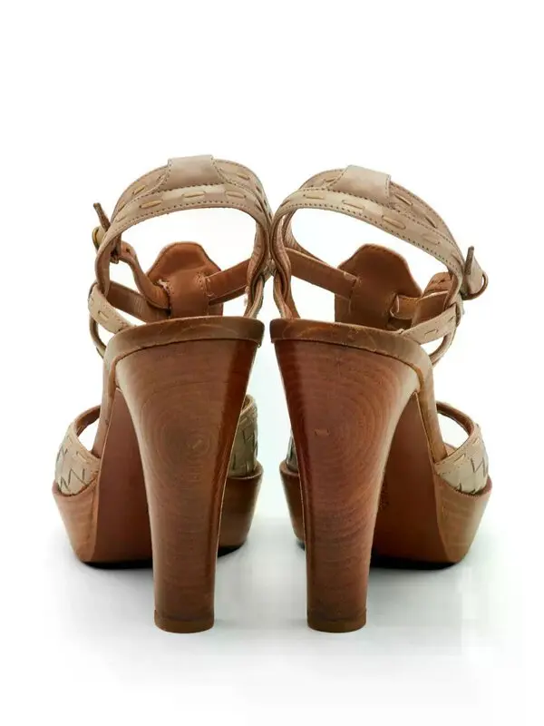 Bottega Veneta Intrecciato Leather Platform Sandals