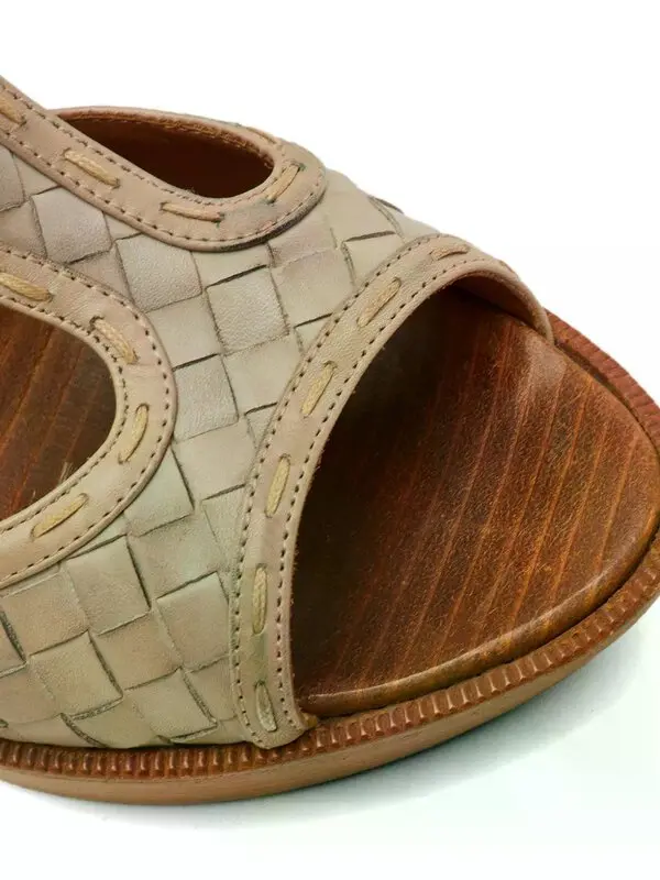 Bottega Veneta Intrecciato Leather Platform Sandals