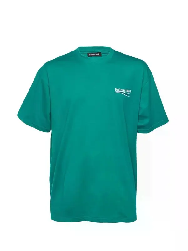 Balenciaga Political Campaign Cottont-shirt - Green