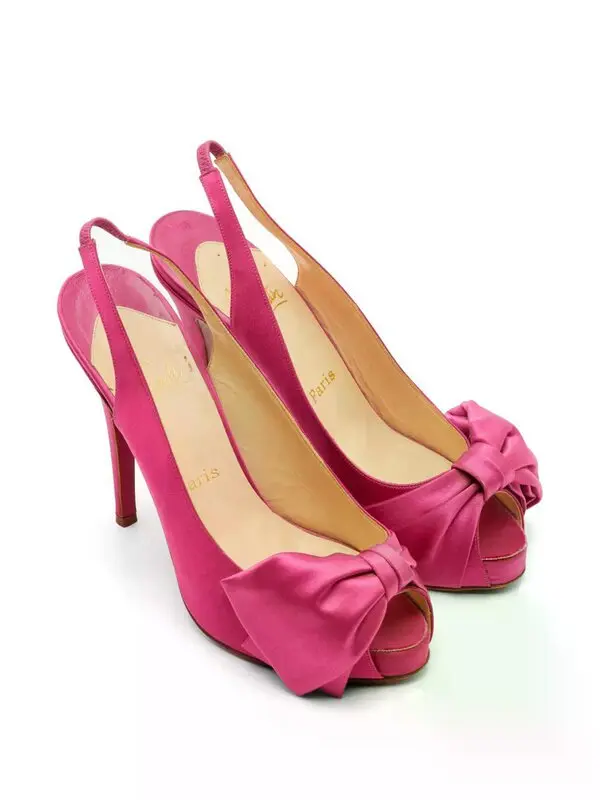 CHRISTIAN LOUBOUTIN Satin Platform Sandals