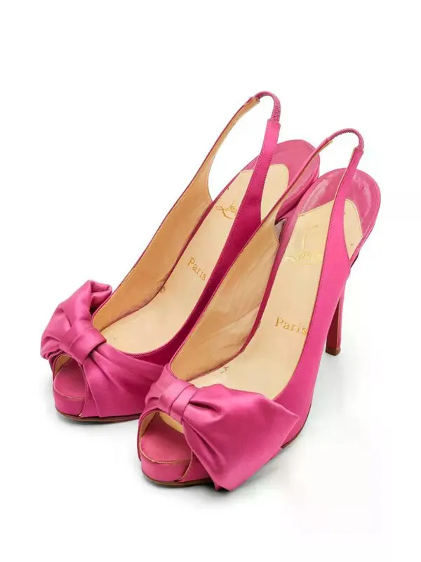 CHRISTIAN LOUBOUTIN Satin Platform Sandals
