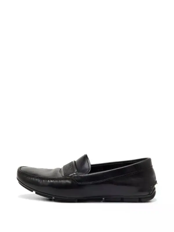 Prada Leather Loafers - Black