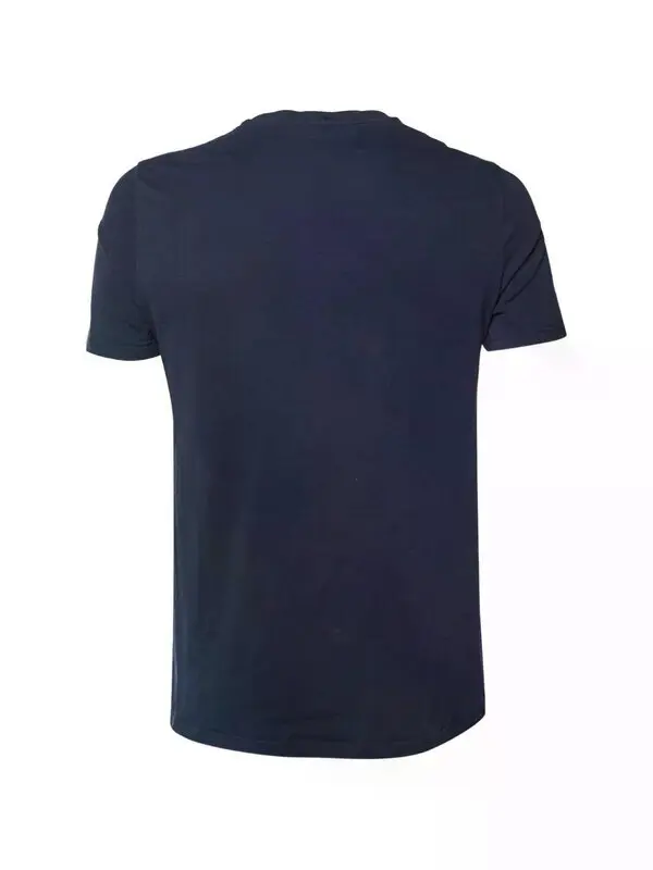 Neil Barrett Lightning-bolt Print Cotton T-shirt - Blue