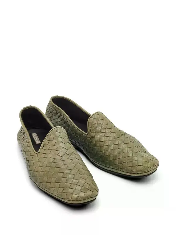 Bottega Veneta Intrecciato Leather Loafers