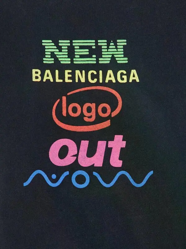Balenciaga Logo Print Crewneck T-shirt