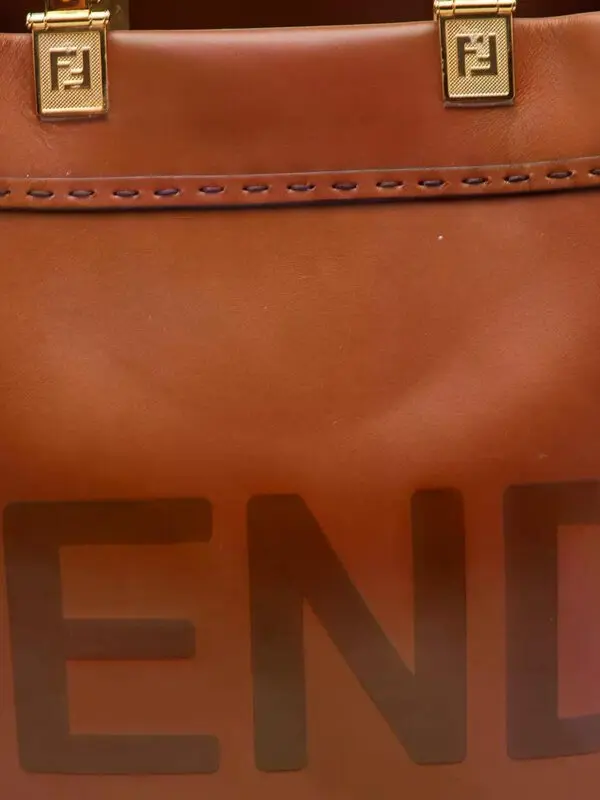 Fendi Sunshine Leather Tote Bag