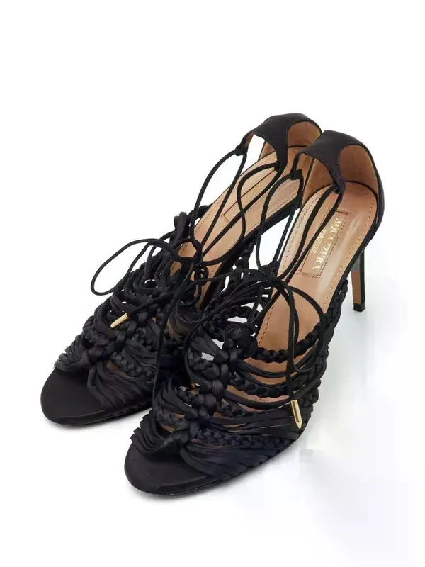 AQUAZZURA Braided Ankle-strap Sandals