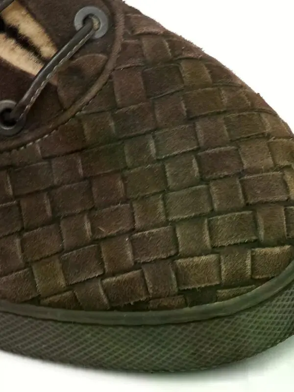 Bottega Veneta Intrecciato Suede Ankle Boots