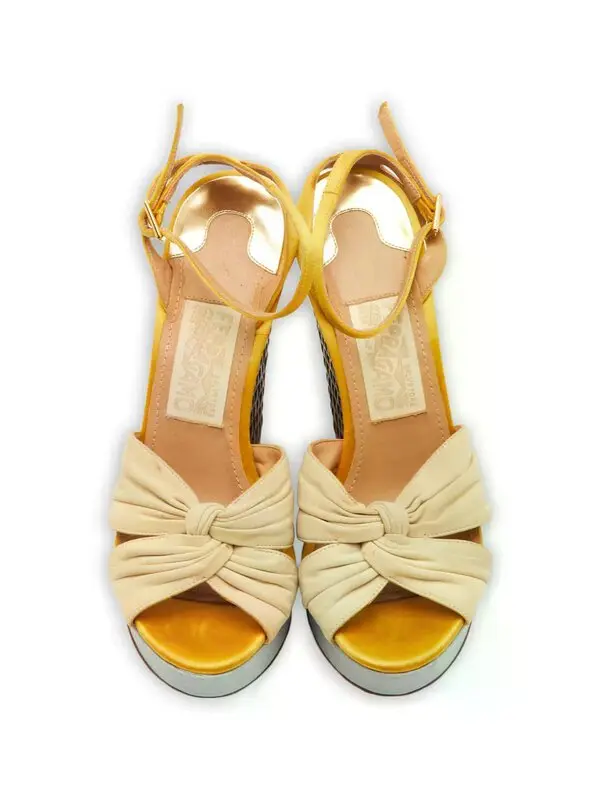 FERRAGAMO Luna Platform Wedge Sandals