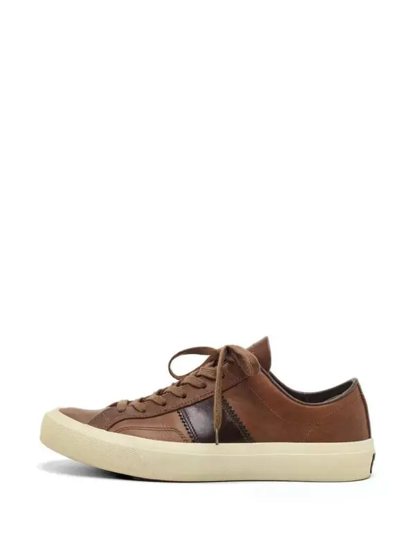 TOM FORD Cambridge Leather Sneakers - Brown