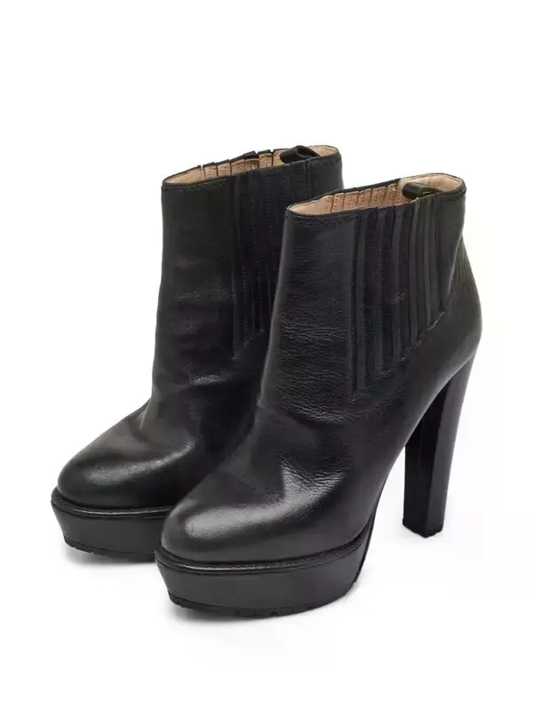 Prada Platform Ankle Boots - Black