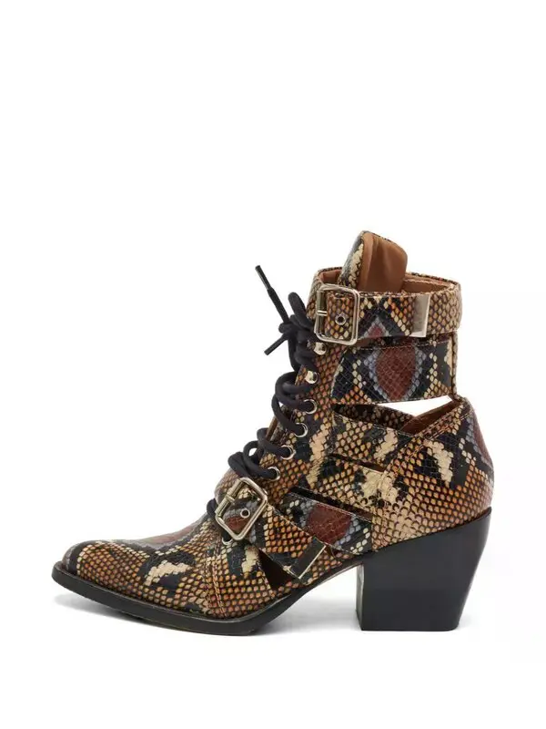Chloé Rylee Buckle Ankle Boots - Neutrals