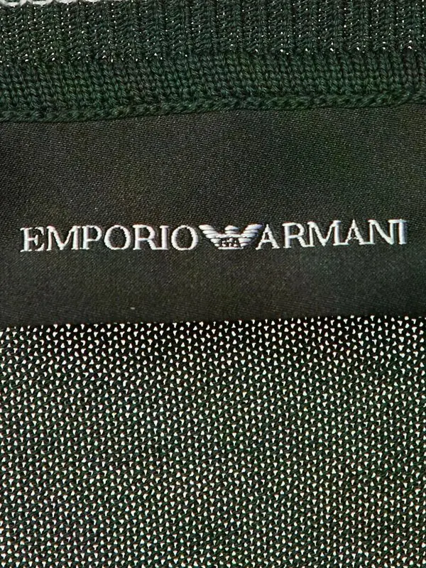 Emporio Armani Logo Embroidered Crew Neck Sweater