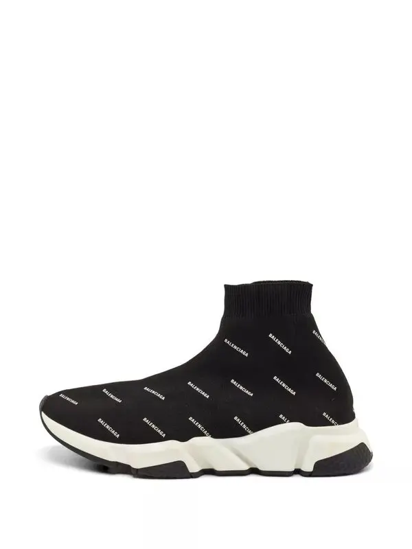 Balenciaga Speed Logo-print Sneakers - Black