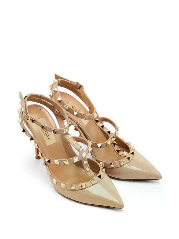 Valentino Garavani Rockstud Pointed-toe Pumps - Neutrals
