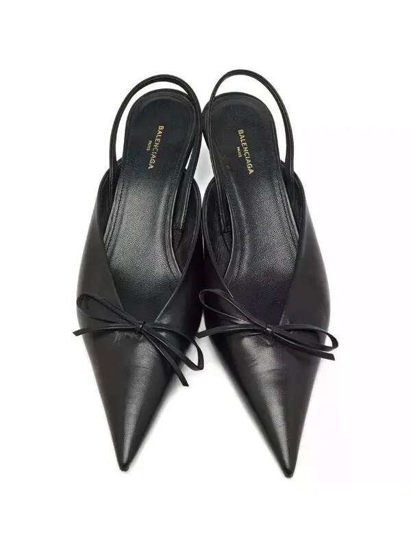 Balenciaga Leather Bow Detail Pumps