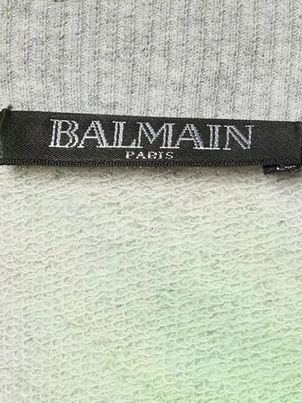 Balmain Logo Print Cotton Sweatshirt