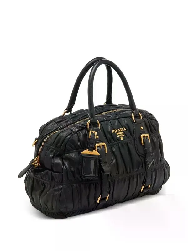 Prada Gaufre Pleated Tote Bag