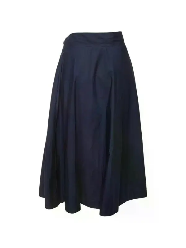 Carolina Herrera Pleated Midi Skirt - Blue