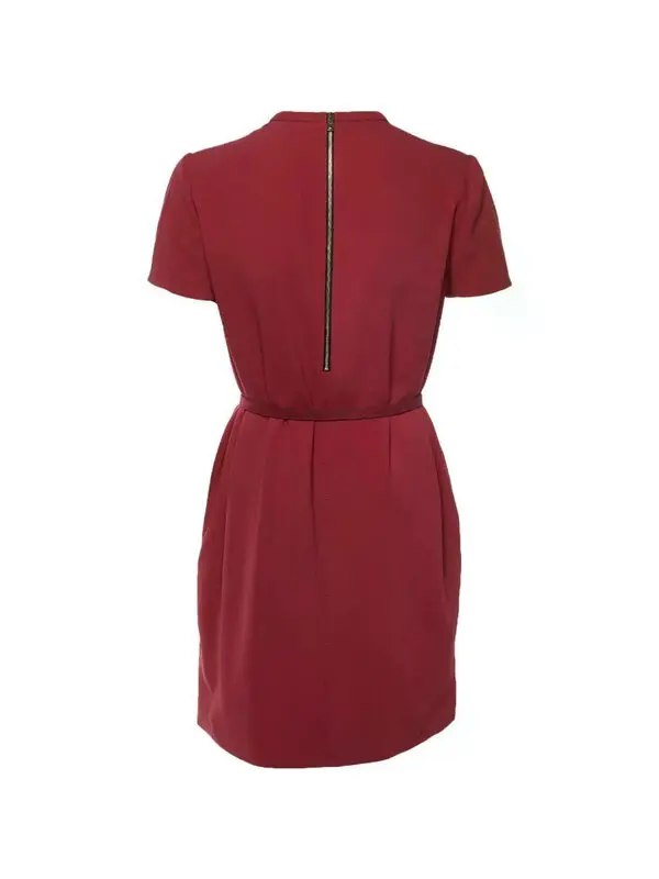 Burberry Belted Crepe Mini Dress
