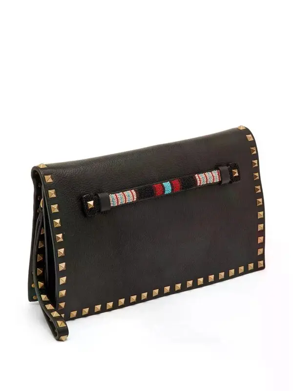 Valentino Garavani Rockstud Beaded Clutch Bag