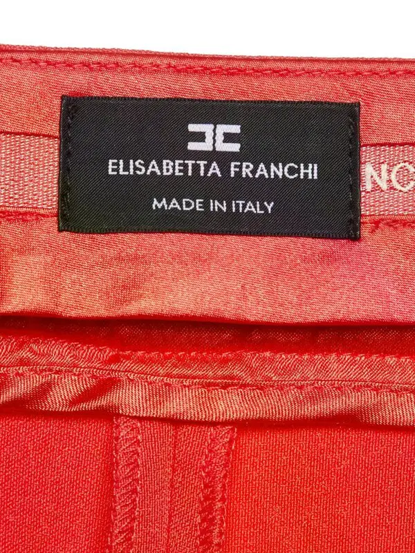 Elisabetta Franchi Crepe Tapered Leg Trousers