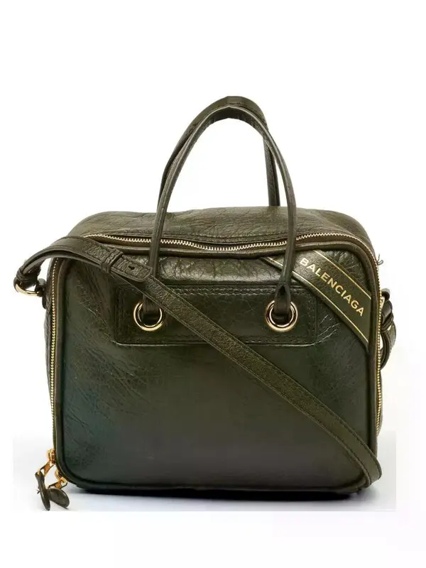Balenciaga Blanket Leather Tote Bag - Green