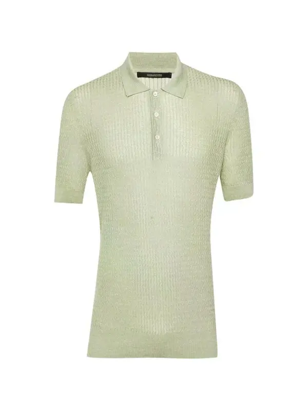 424 Wavy Knit Polo Shirt
